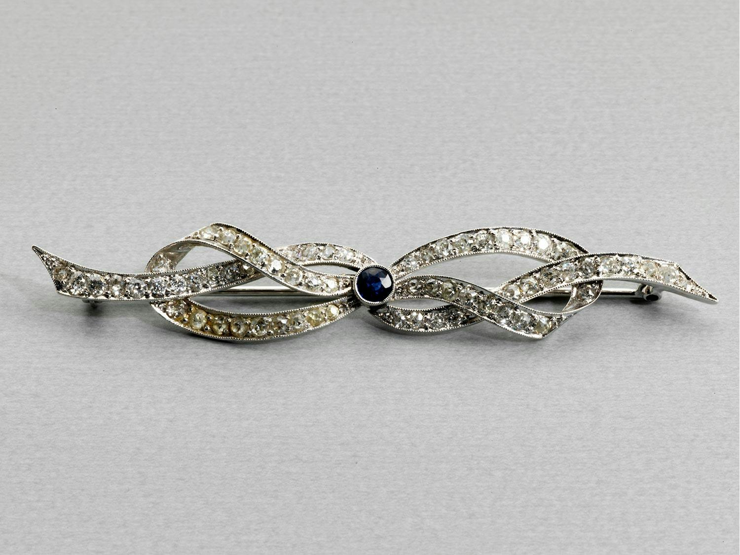 Diamant-Schleifenbrosche - Hampel Fine Art Auctions